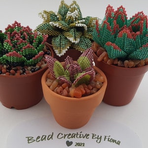 Beaded Succulents Sewing Pattern - Seed Bead Tutorial (PDF) - Etsy