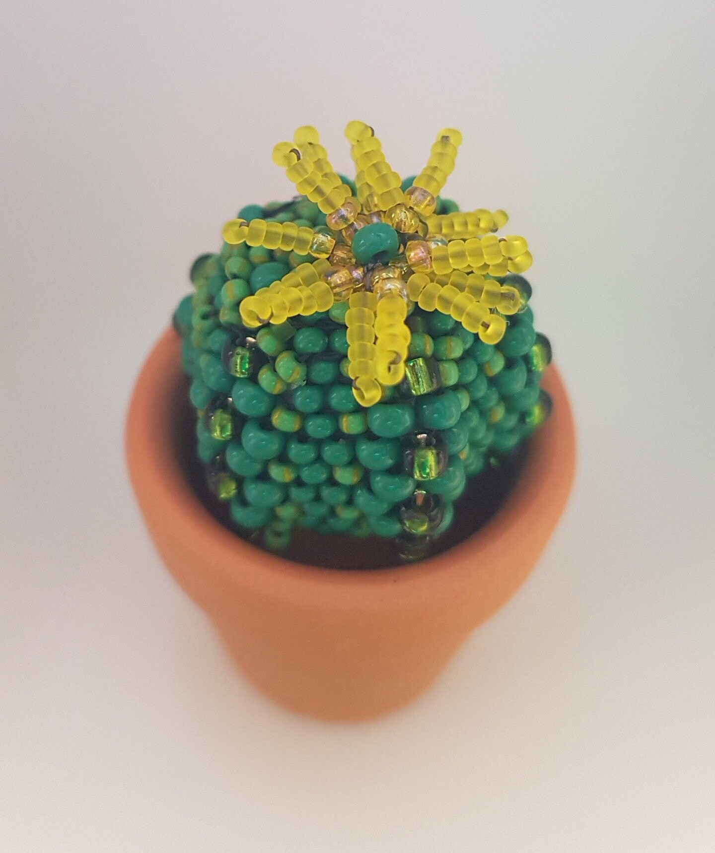 Little Barrel Cactus - a Beading Tutorial to Make a Mini Cactus Using ...