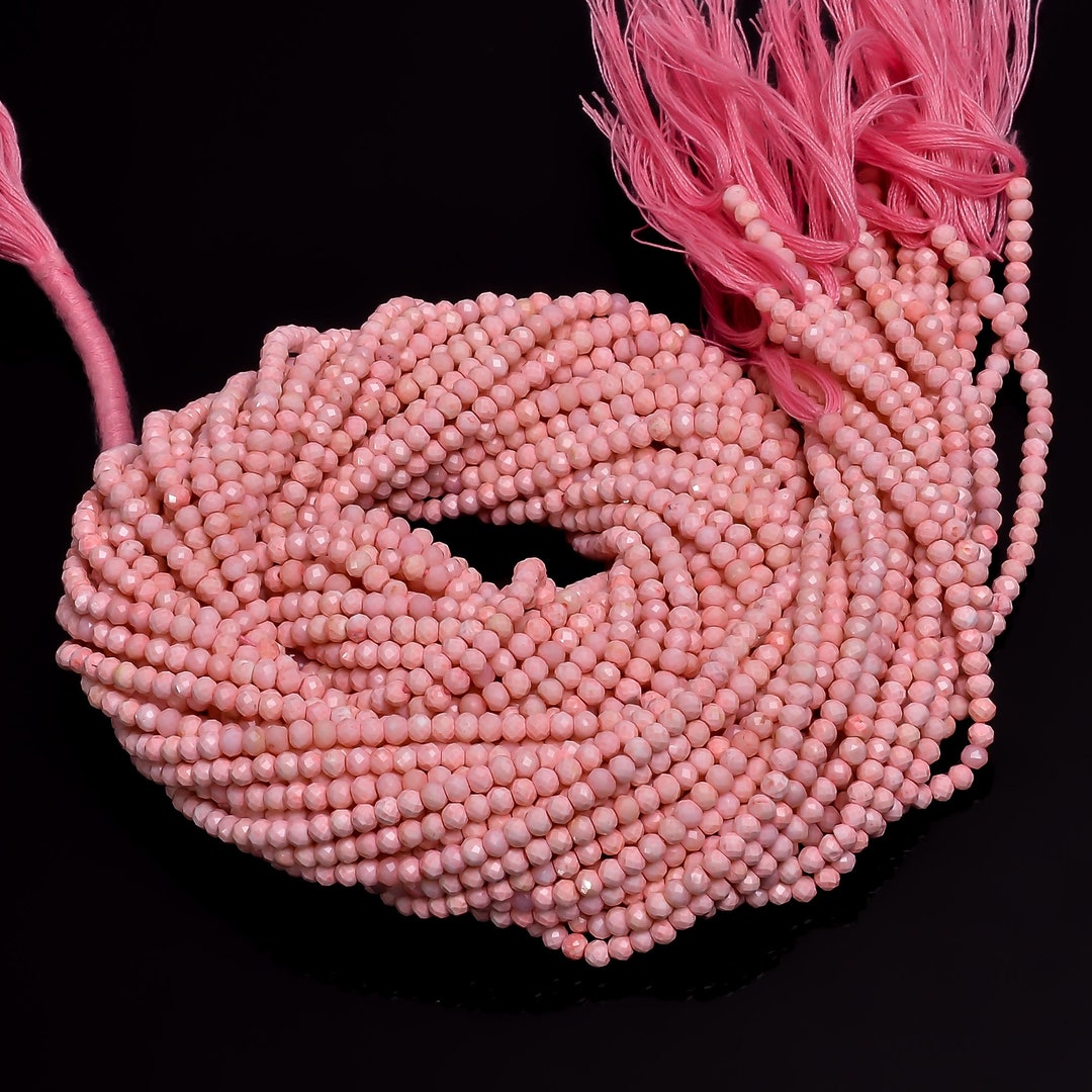 100% natürlich Pink Opal Edelstein Runde Facettierte Perlen 3 x 3 mm ...