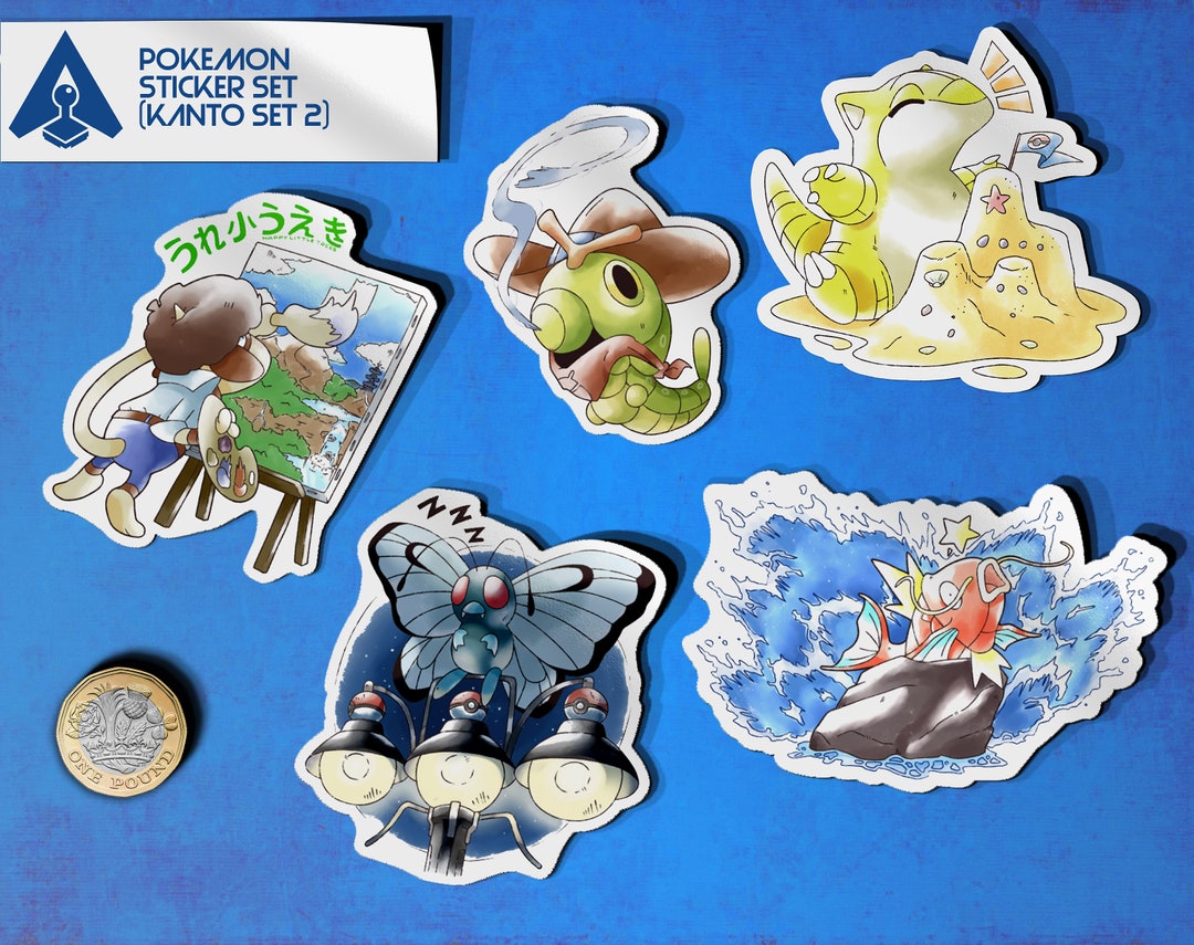 Pokémon Stickers (kanto Set 2) Fan Art / Pokemon / Pikachu / Butterfree ...