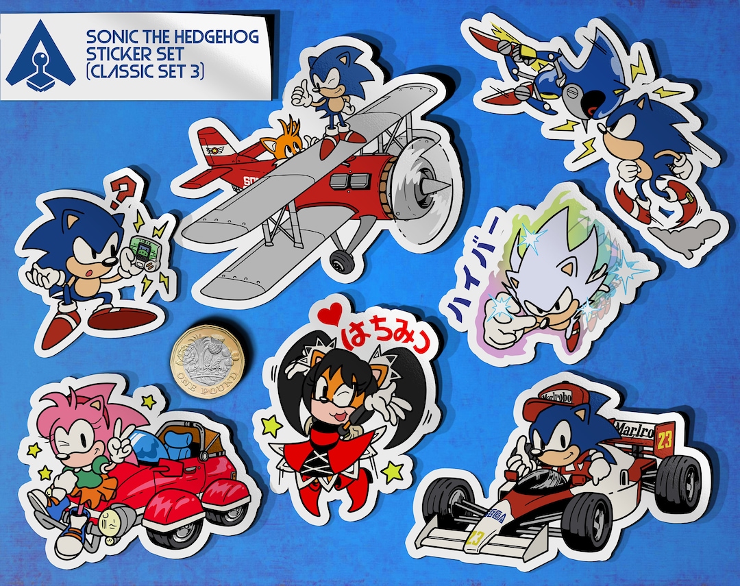 Sonic the Hedgehog Stickers (classic Set 3) Sonic Fan Art SEGA 90s ...
