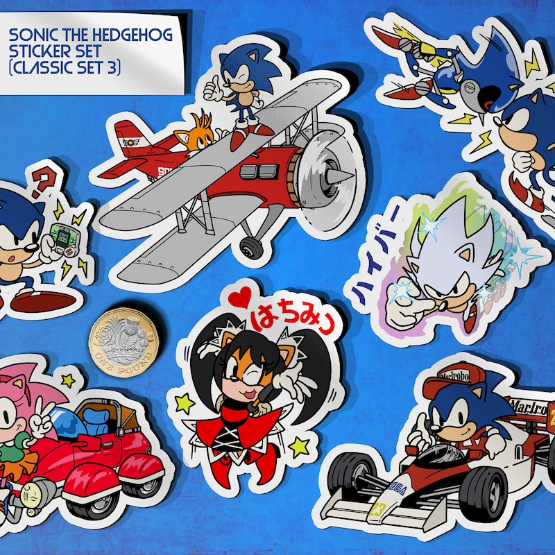 Sonic the Hedgehog Stickers - Etsy