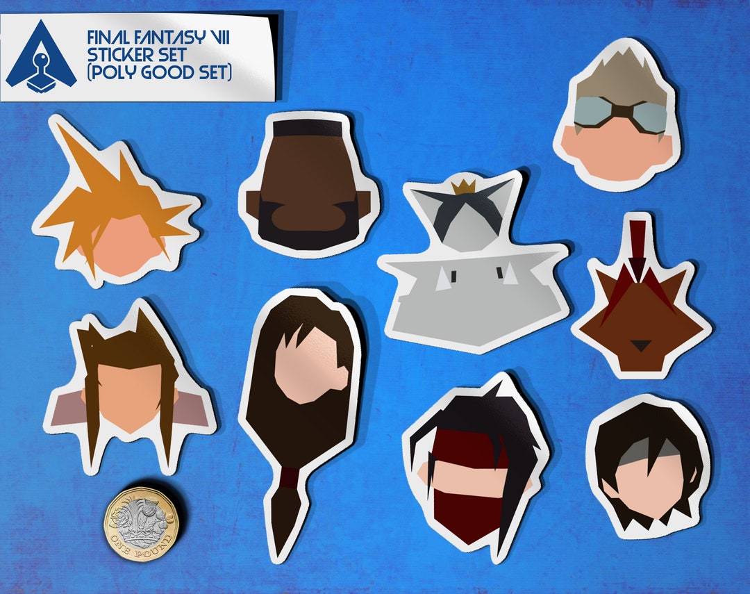 Final Fantasy VII Stickers poly Good Set Fan Art Final Fantasy VII ...