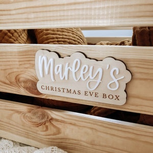 Personalised Christmas Eve Box Plaque | Crate Sign | Christmas Eve Box ...
