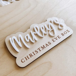 Personalised Christmas Eve Box Plaque | Crate Sign | Christmas Eve Box ...