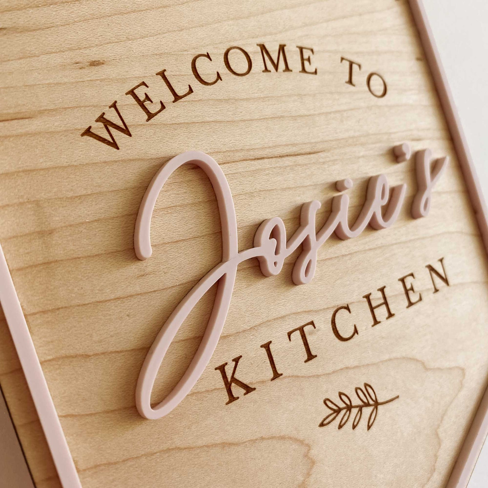 Personalised Play Kitchen Sign for Child's Playroom, Laser Engraved ...