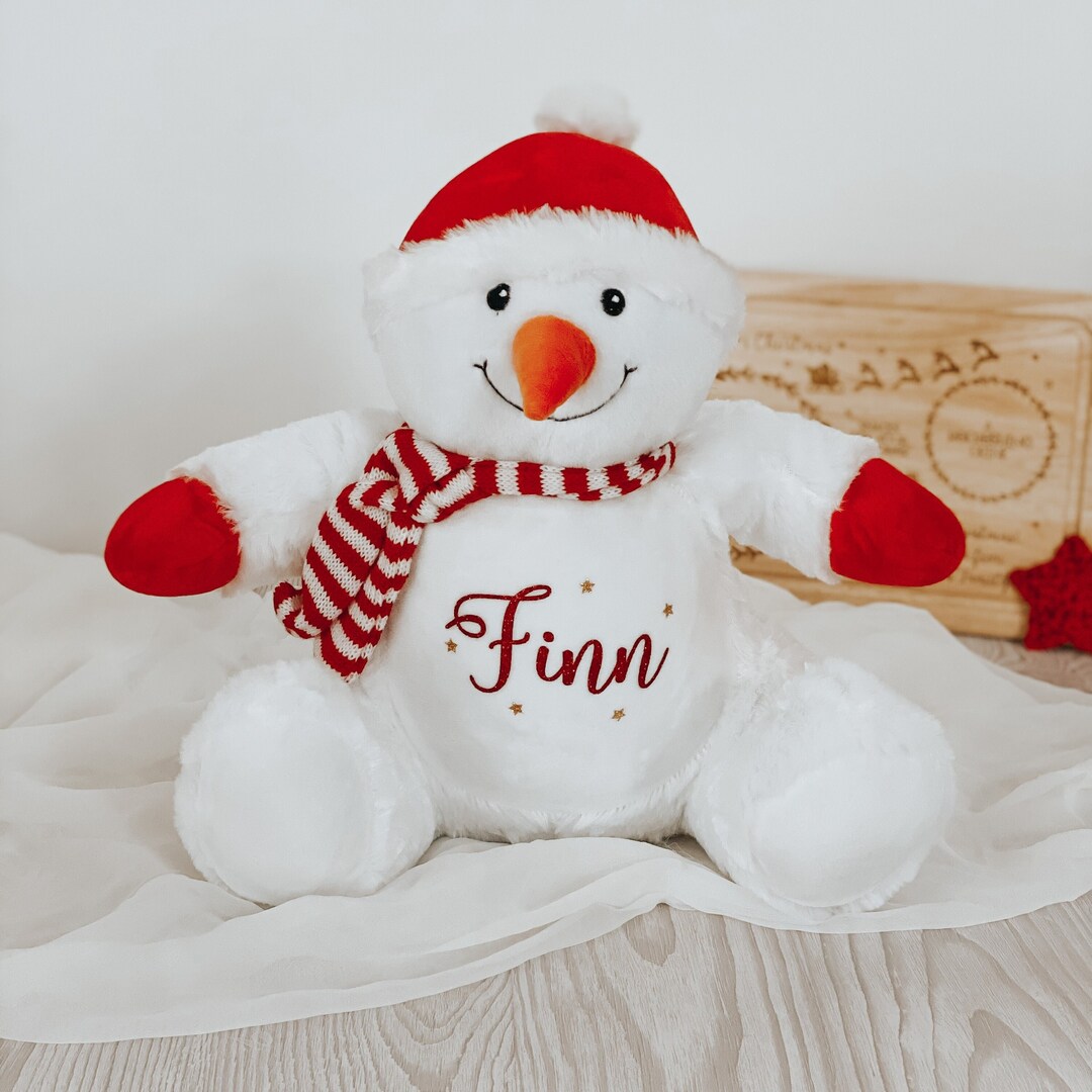 Personalised Snowman Plushie | Snowman Soft Toy | Children Christmas ...
