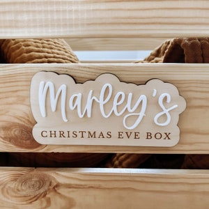 Personalised Christmas Eve Box Plaque | Crate Sign | Christmas Eve Box ...
