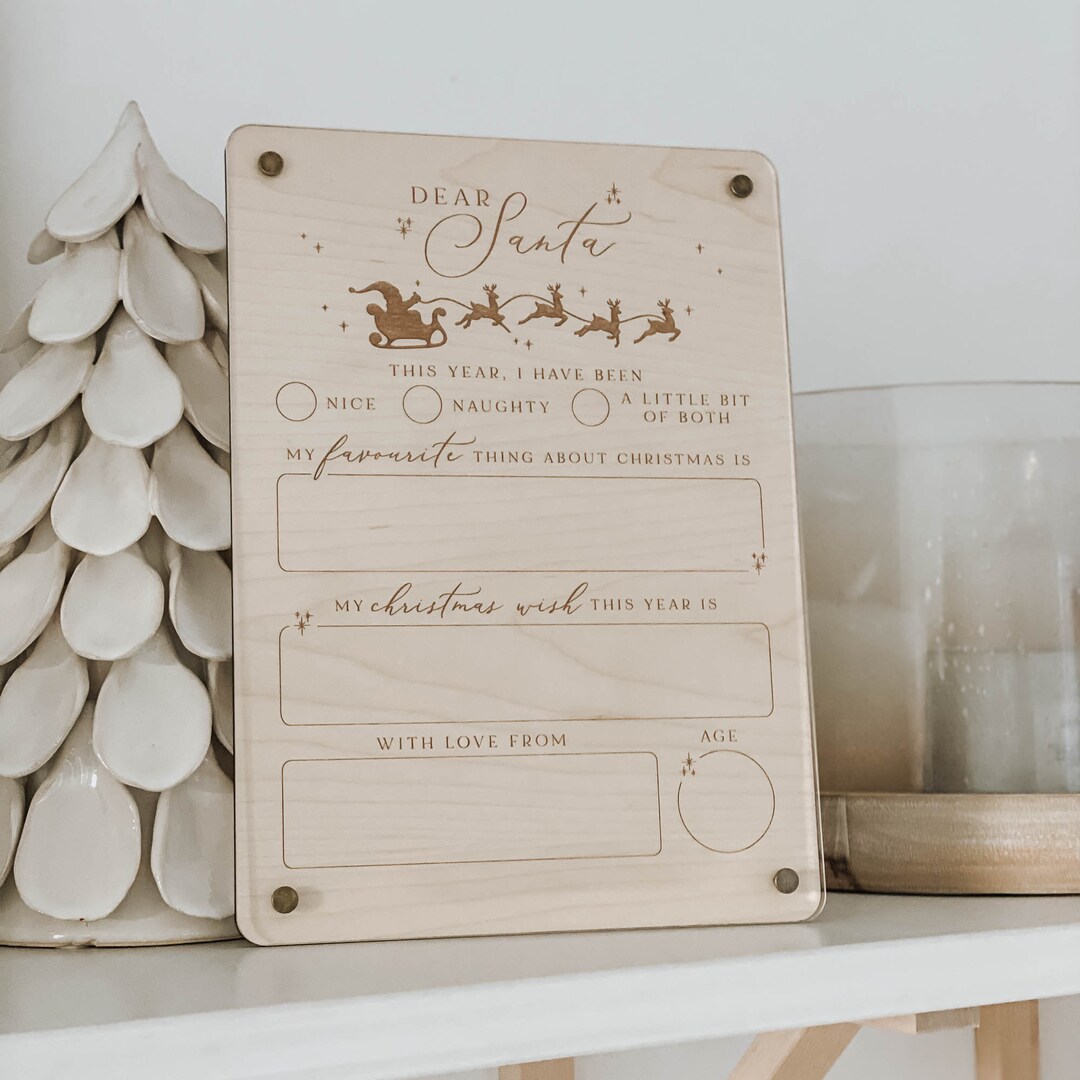 Letter to Santa Board, Christmas Wish List for Father Christmas, Dear ...