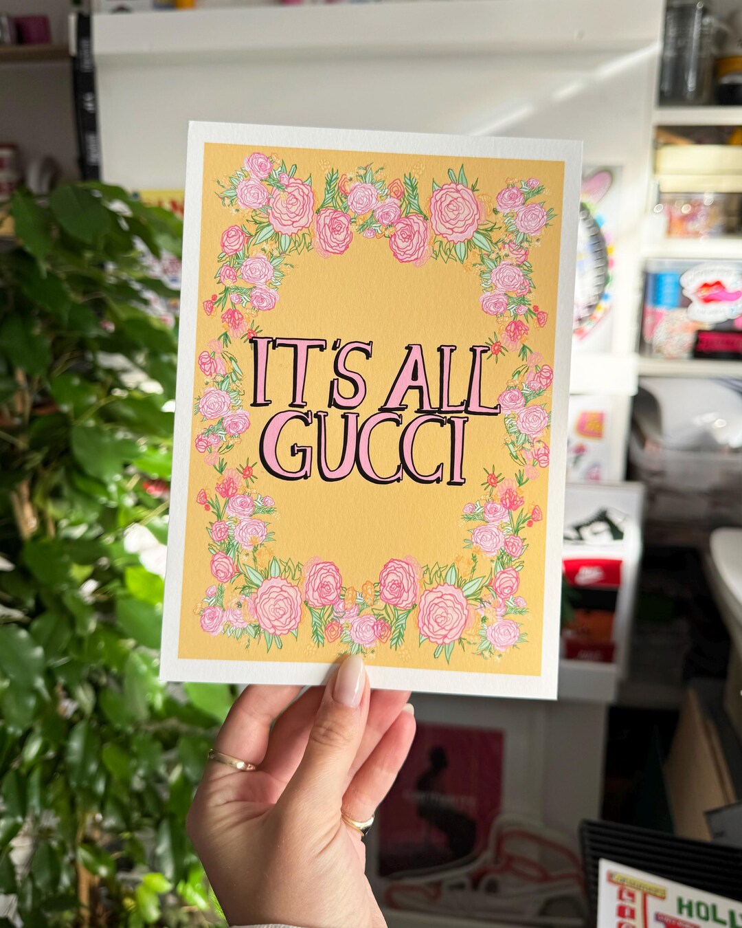 It's All Gucci Motivational, Inspirational Quote & Floral Fashion Print ...