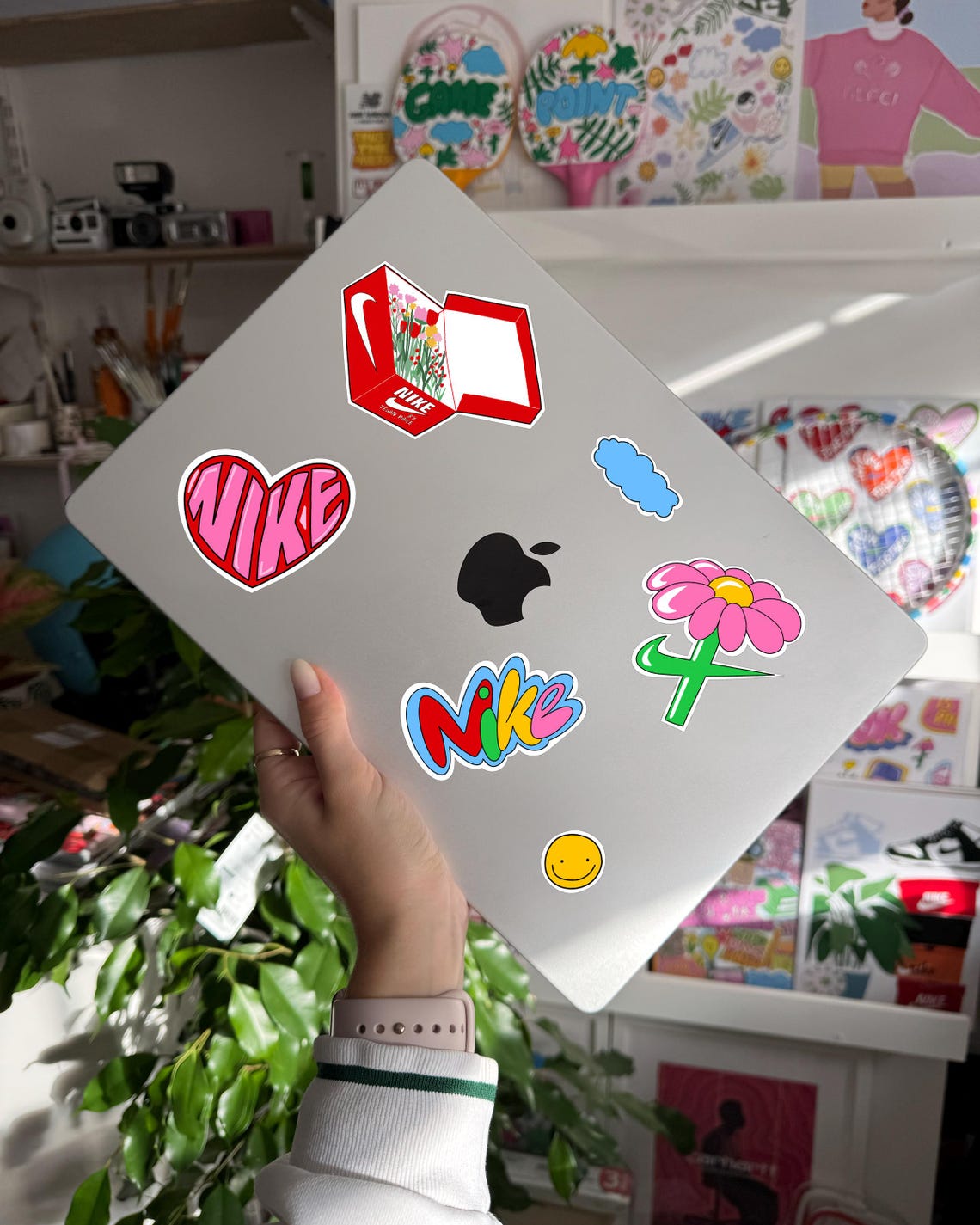 Swoosh Inspired Sneakerhead Sticker Sheet Pink Red - Etsy