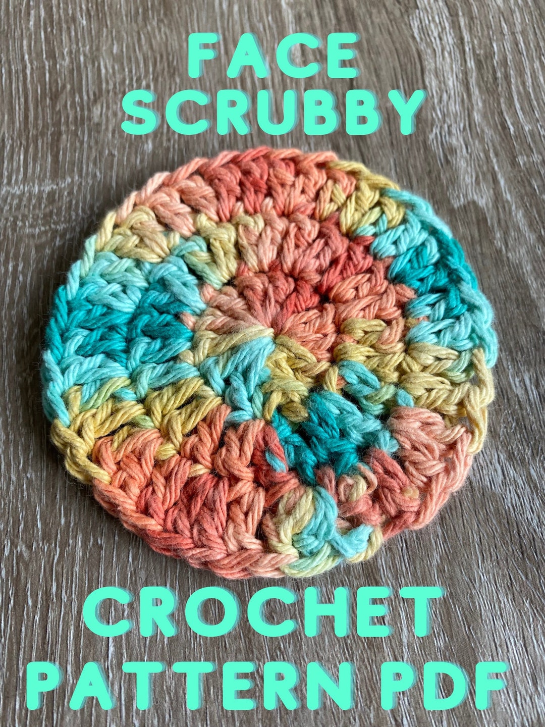 Crochet Round Face Scrubby Pattern Pdf - Etsy