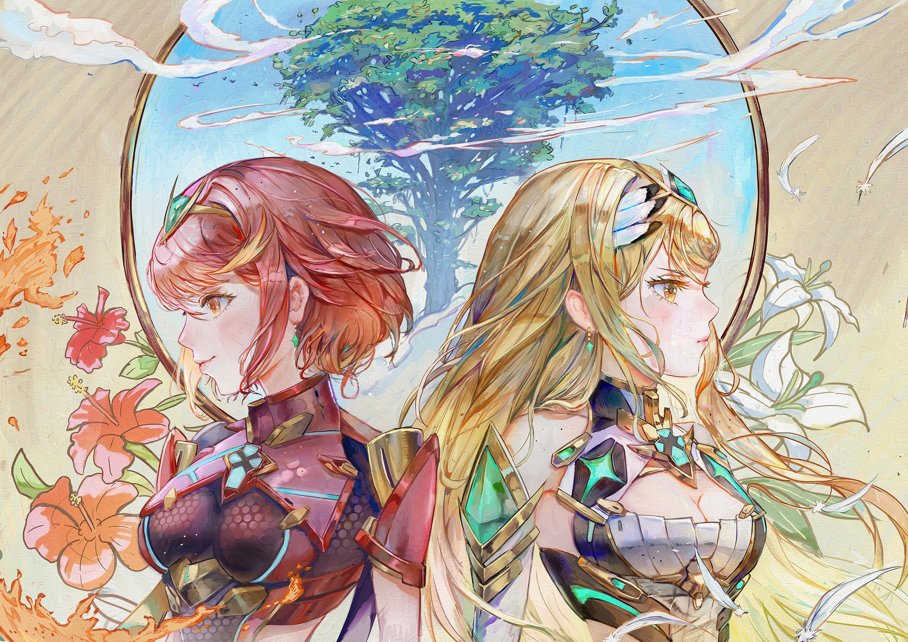 Pyra and Mythra Xenoblade Chronicles 2 XB2 A3 Art Print - Etsy Canada