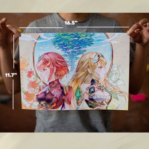 Pyra and Mythra Xenoblade Chronicles 2 XB2 A3 Art Print - Etsy UK