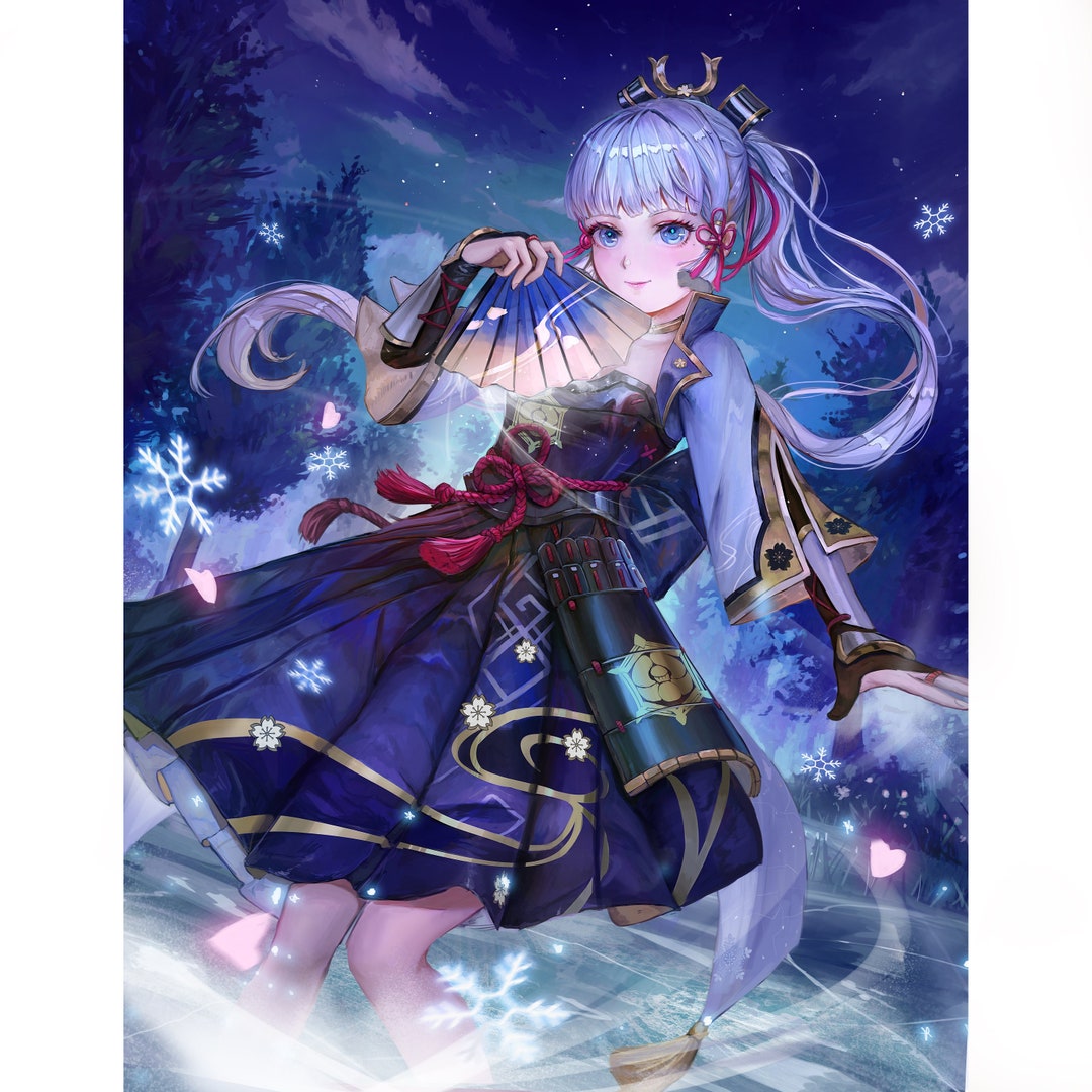 Kamisato Ayaka Fanart Genshin Impact A4 Print - Etsy Canada