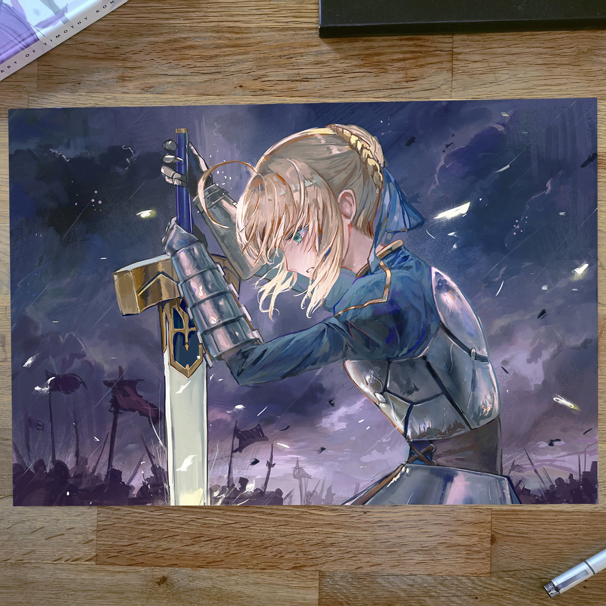 Saber Artoria Pendragon Fate Stay Night A3 Art Print - Etsy UK