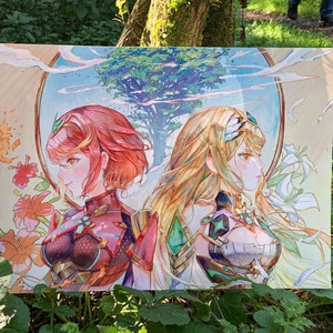 Pyra and Mythra Xenoblade Chronicles 2 XB2 A3 Art Print - Etsy UK