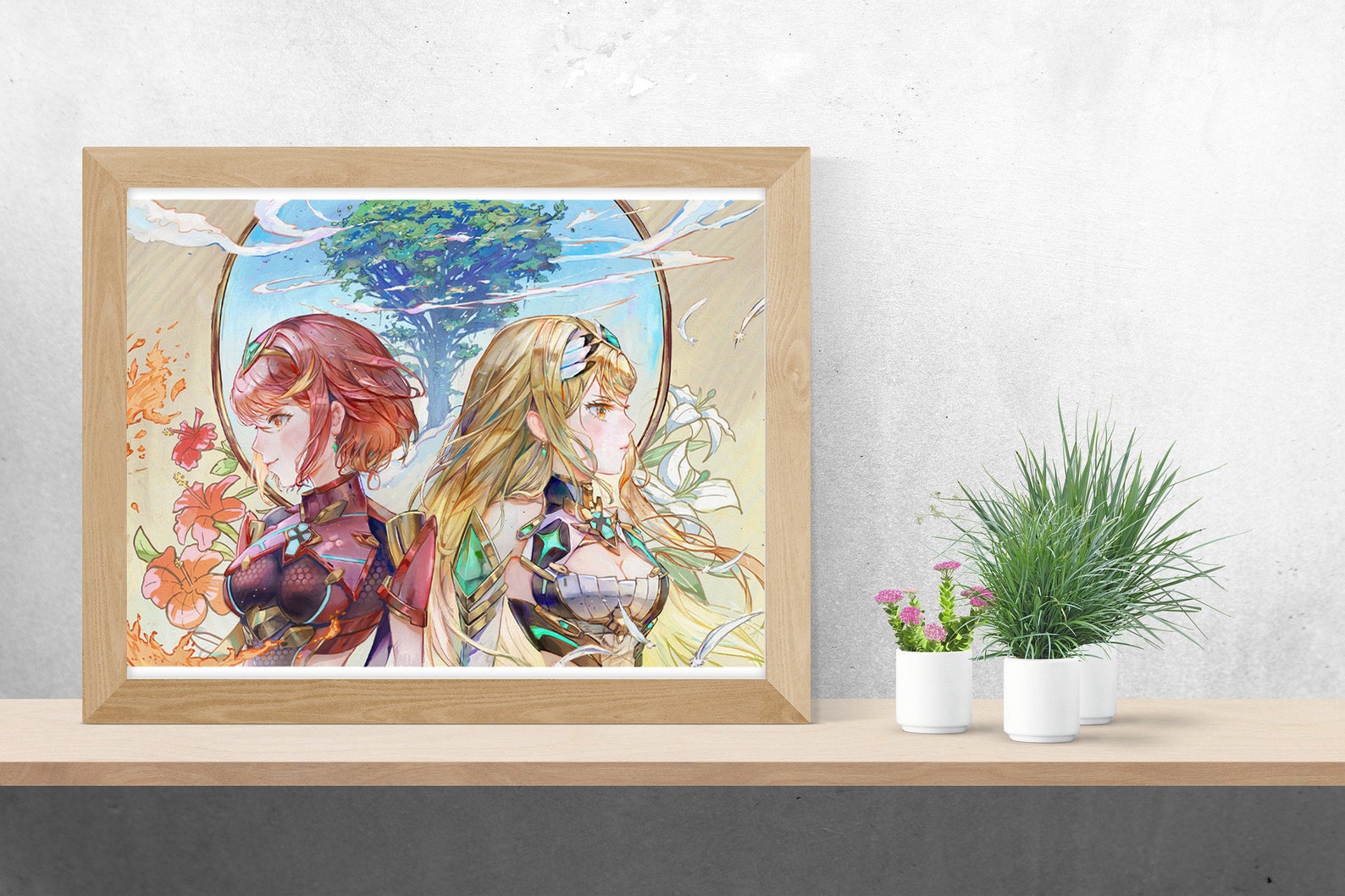 Pyra and Mythra Xenoblade Chronicles 2 XB2 A3 Art Print - Etsy