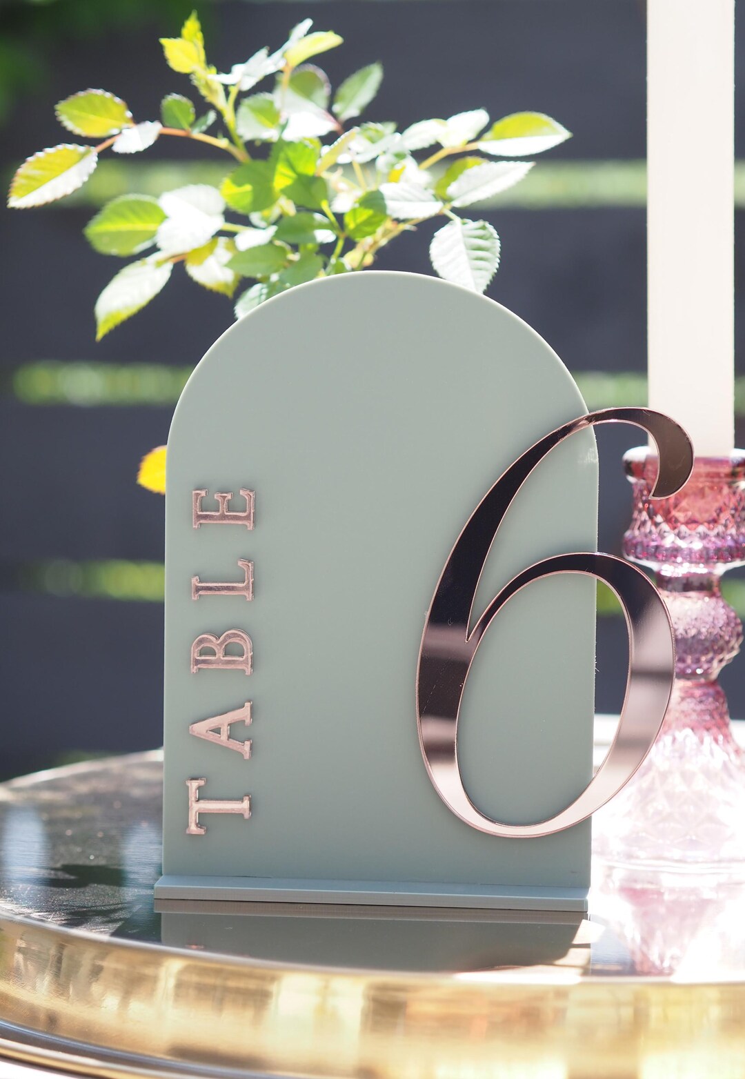 Acrylic Wedding Table Number Sign: Elegant Table Decor - Etsy