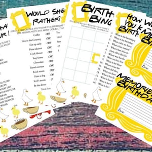Friends Birthday Game Pack, Friends Themed Birthday Games, Friends ...