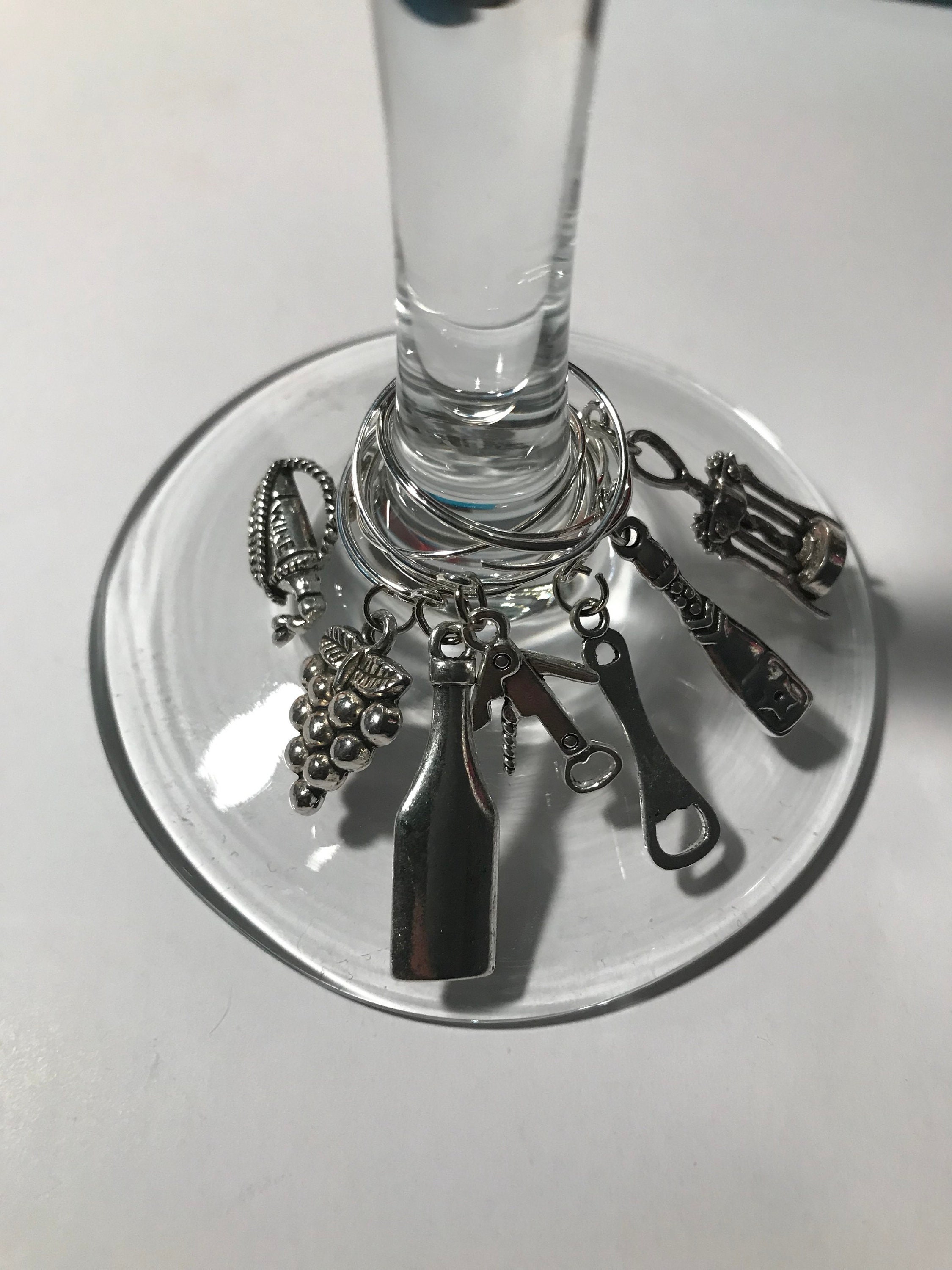 Set of 7 Wine Themed Wine Charm Set Wine Theme Wine Charms - Etsy