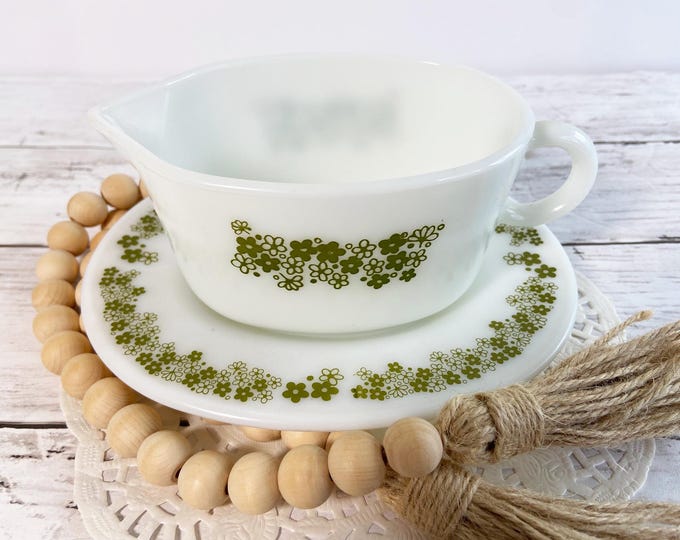 Original Pyrex® Crazy Daisy Pattern Gravy Boat With Dish - Etsy