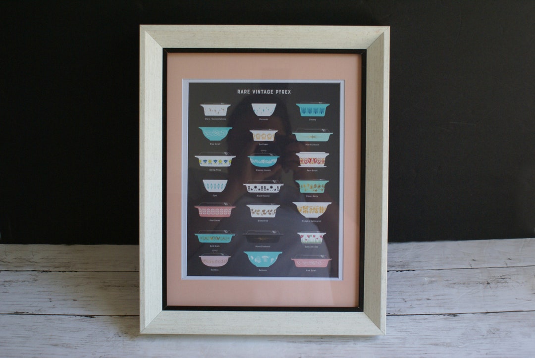Vintage Framed Rare Pyrex Art Print Perfect Gift for Pyrex Lovers Retro ...