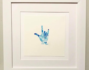 Christ Signing I Love You ASL Sign Language Watercolor Print - Etsy