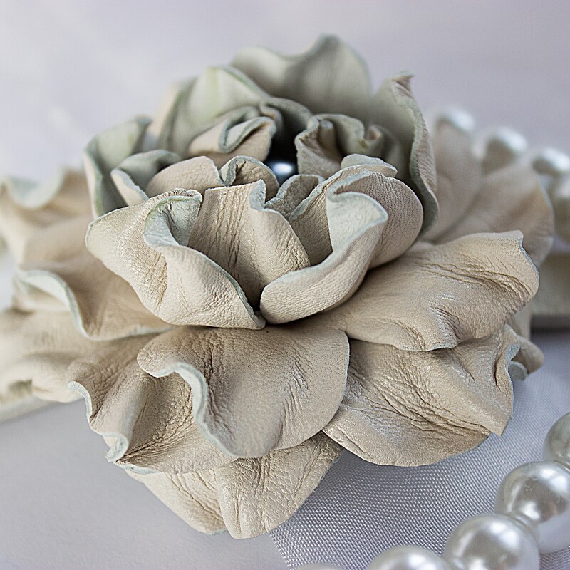 Leather Flower - Etsy