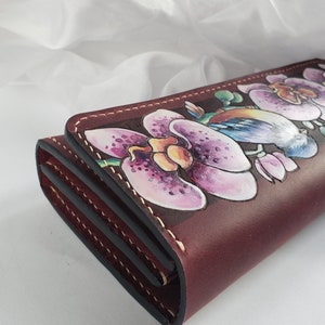Exclusive Handcrafted and Hand-painted Leather Wallet. - Etsy