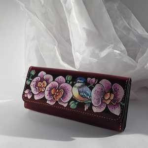 Exclusive Handcrafted and Hand-painted Leather Wallet. - Etsy