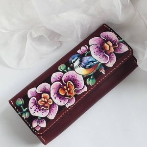Exclusive Handcrafted and Hand-painted Leather Wallet. - Etsy