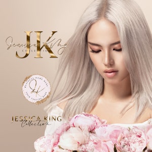 Gold and Light Pink 10-piece Branding Kit: Logos, Business Card ...