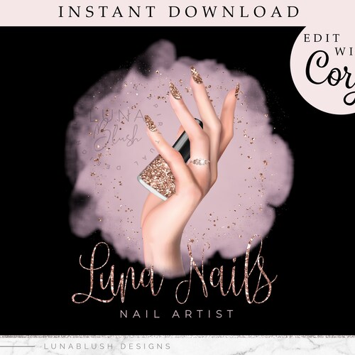 LOVELY HAND LOGO Nail Artist Logo Premade Logo Elegant - Etsy Canada