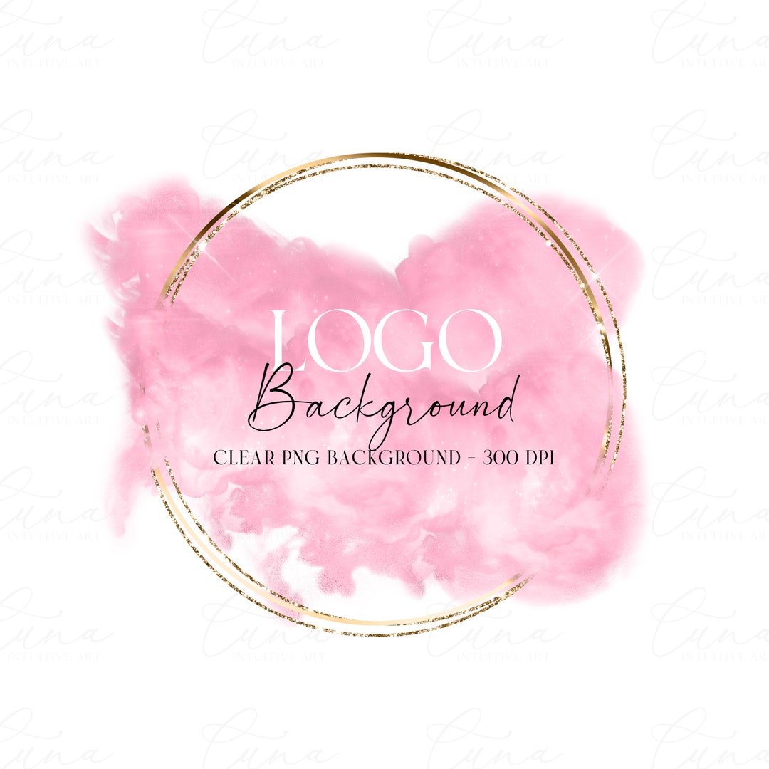 Soft Pink Smoke Effect Logo Background Instant Download, Luxurious ...