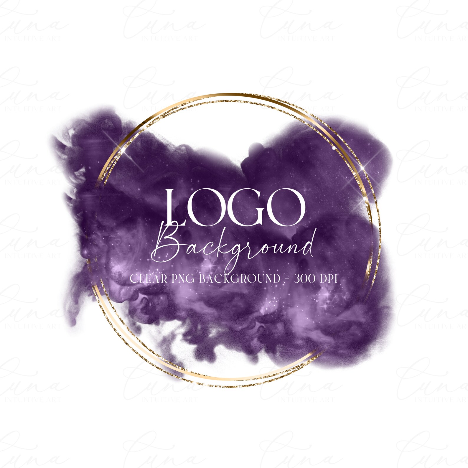 Plum Velvet Smoke Effect Logo Background - Instant Download, Luxury ...