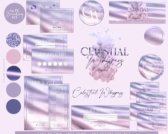 Purple Turquoise & Gold Logo Design Purple Gold Confetti Logo - Etsy