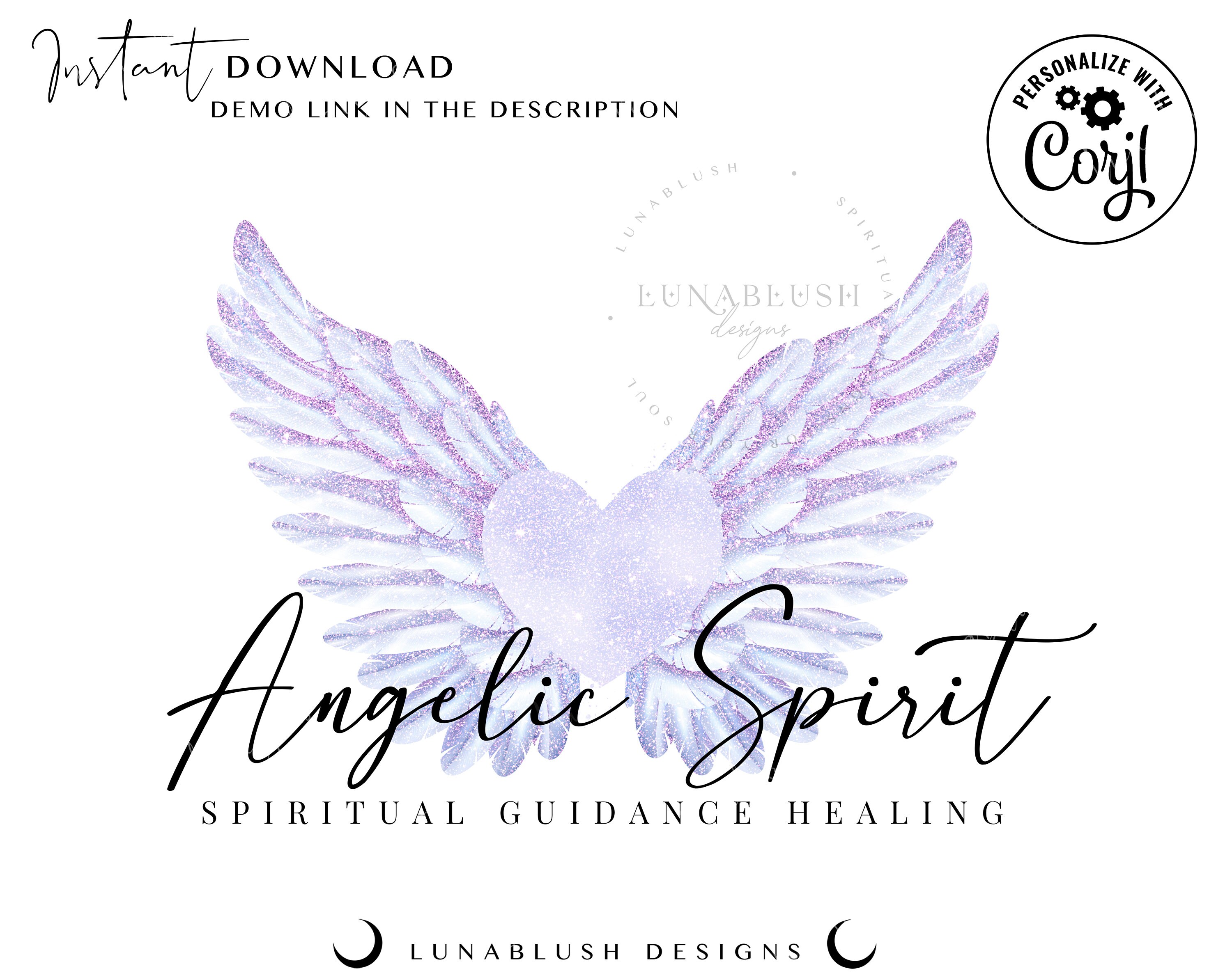 Angel Wings Logo Design Feminine Logo Logo Design Logo - Etsy Canada