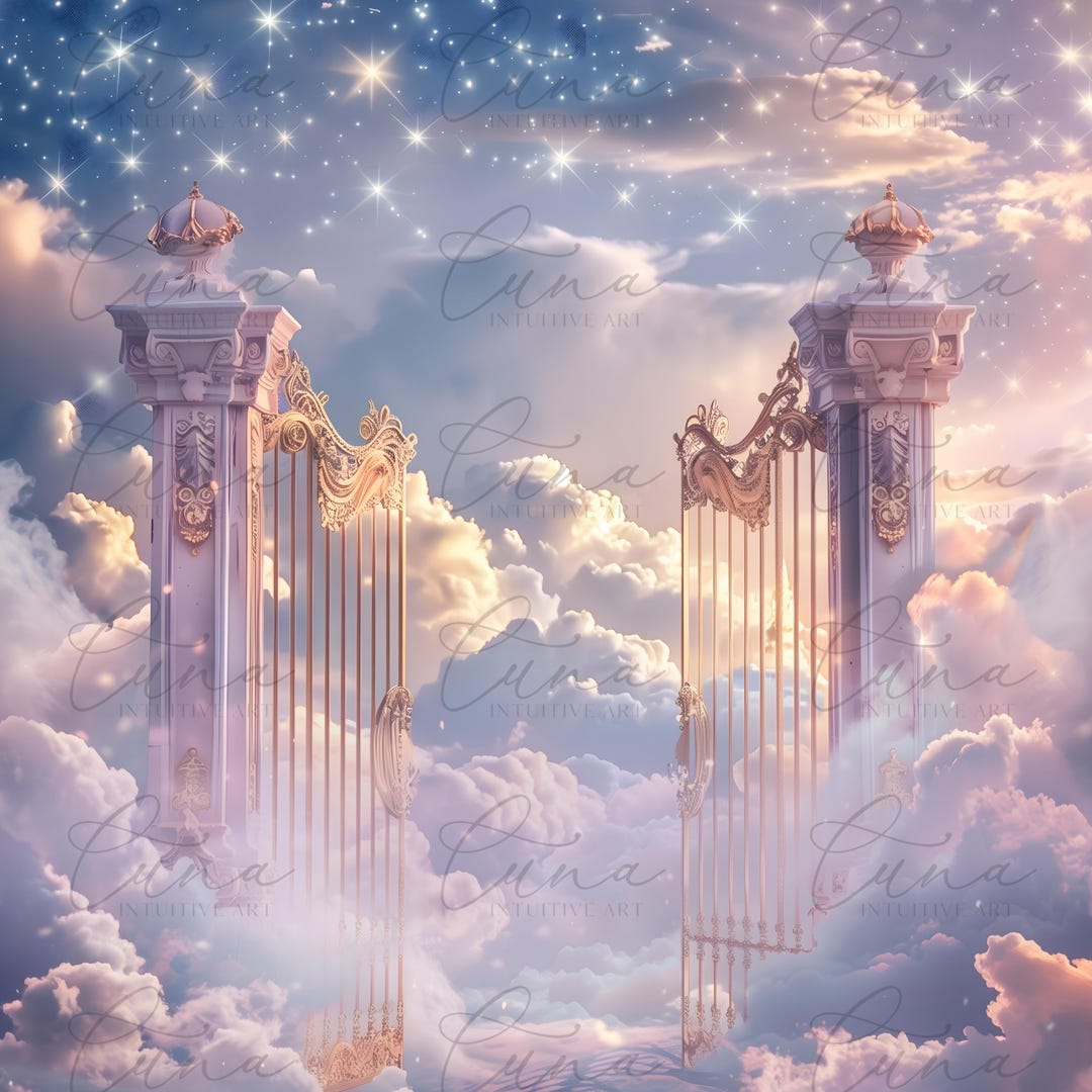 Memorial Flyer Template - Edit With Canva - Heavenly Gates & Starlit ...