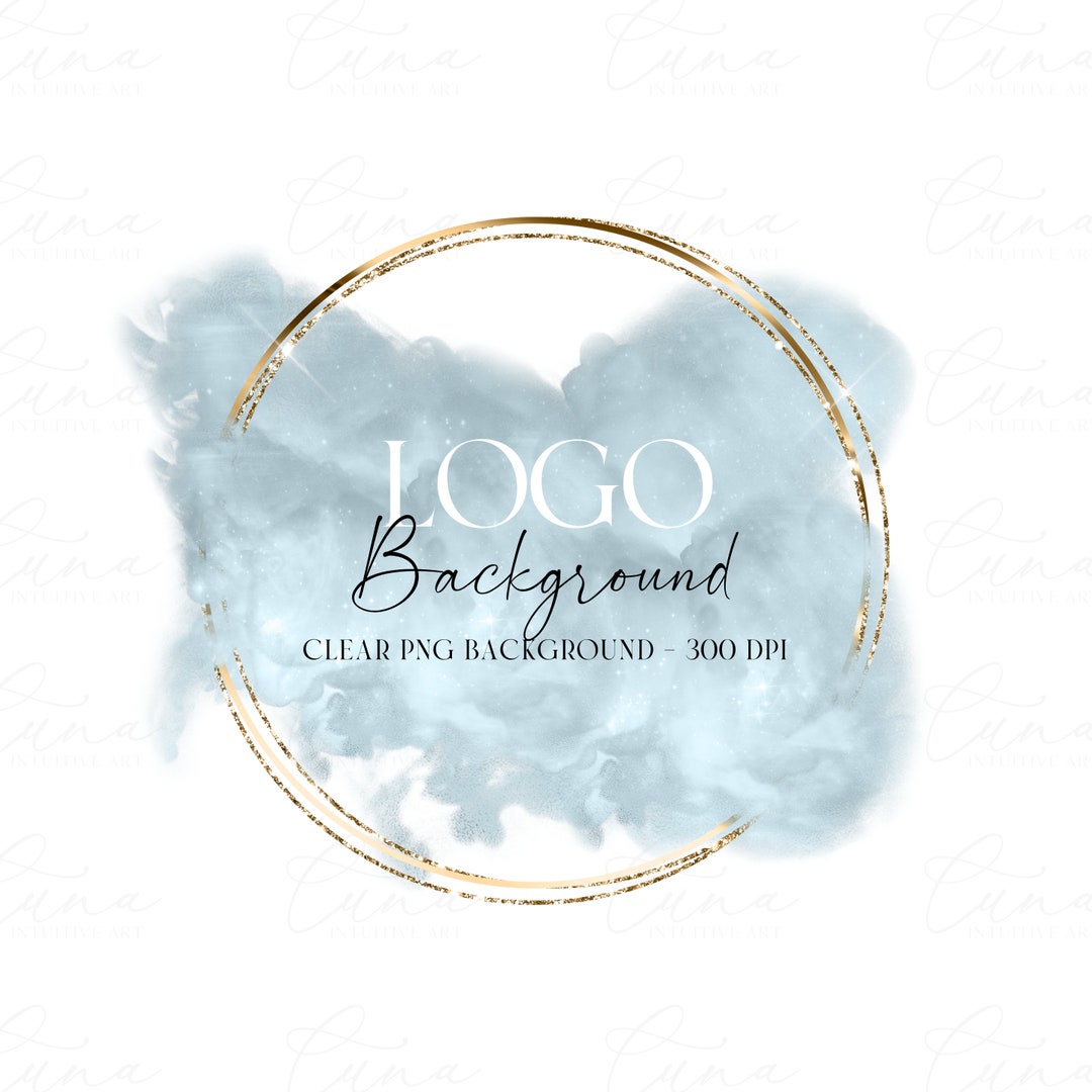 Set of 4 PNG Logos With Smoke Effect in Dusty Pastel Blue - Available ...