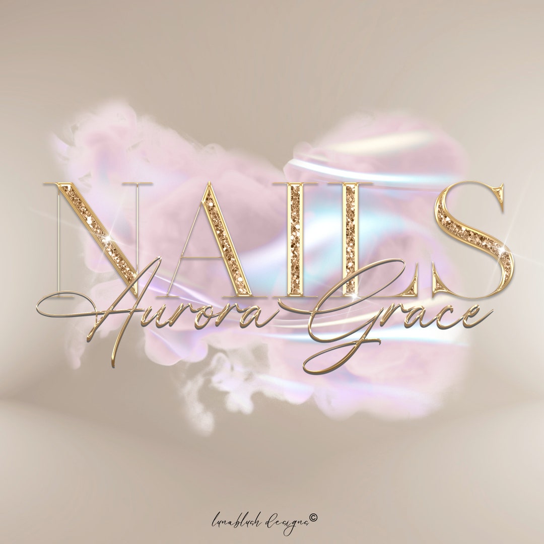 Gold & Angelic Iridescent Logo Smoke Logo Watercolor Logo - Etsy