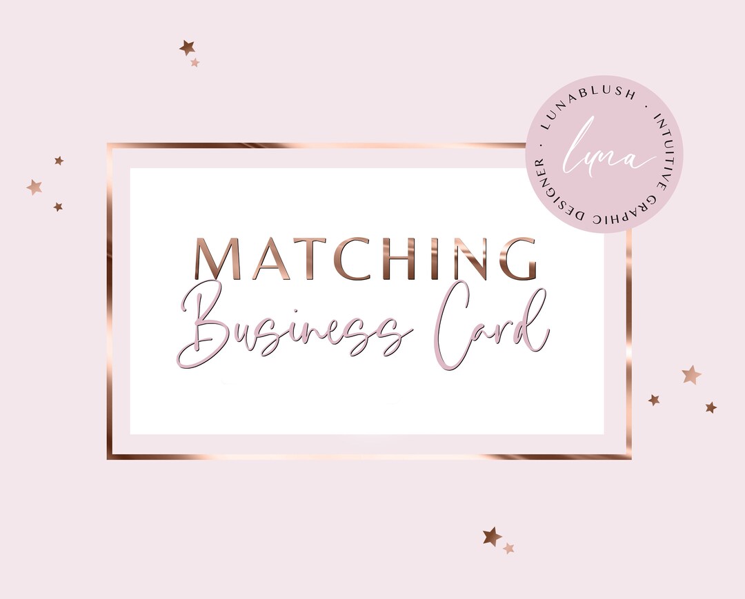 Matching Business Card Add-on - Etsy