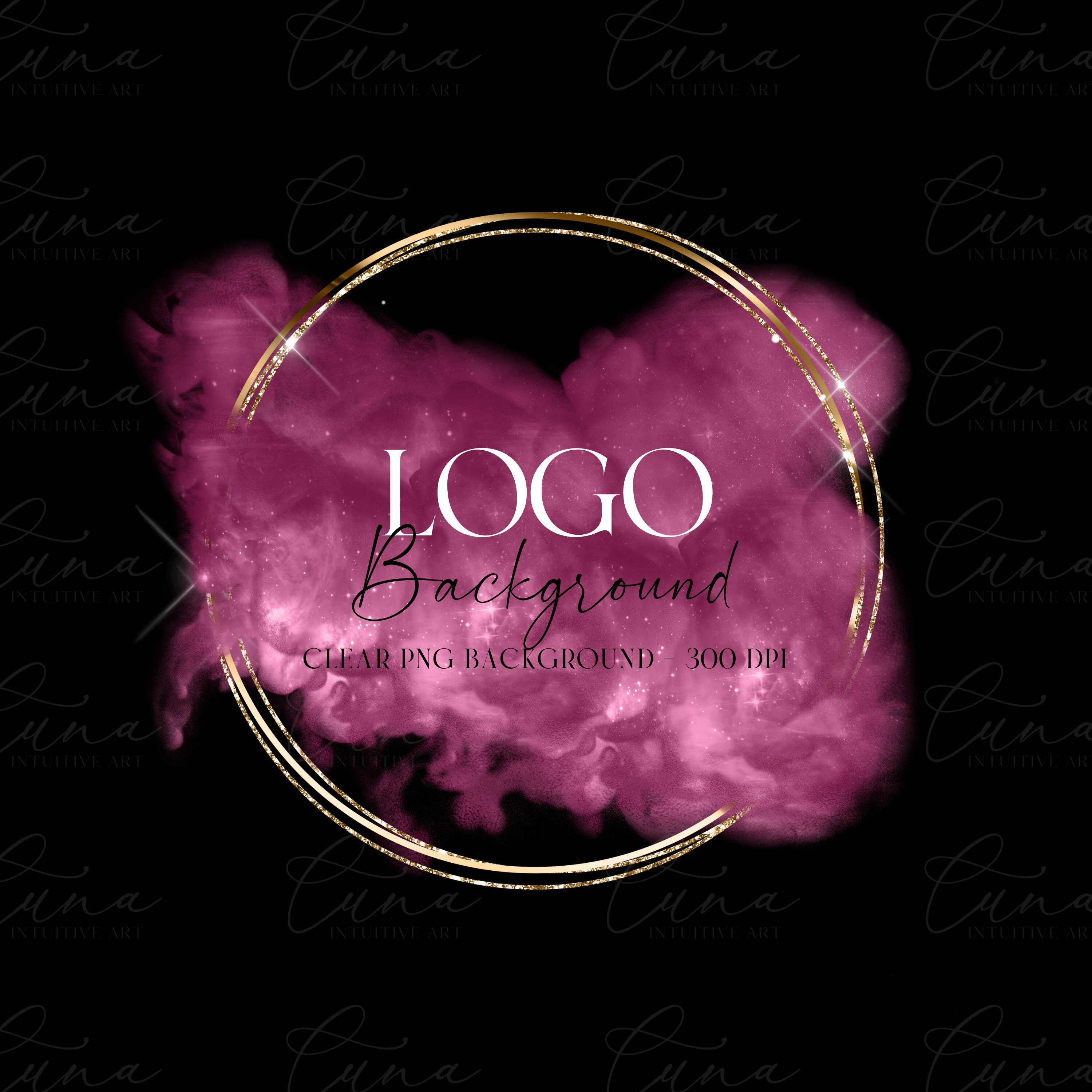 Burgundy Smoke Effect Logo Background - Instant Download With Metallic ...