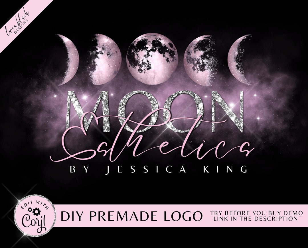 DIY Deluxe Beauty Moon Phases Logo, Editable Customizable Beauty ...