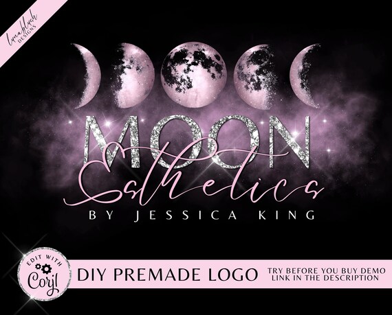 DIY Deluxe Beauty Moon Phases Logo Editable Customizable - Etsy