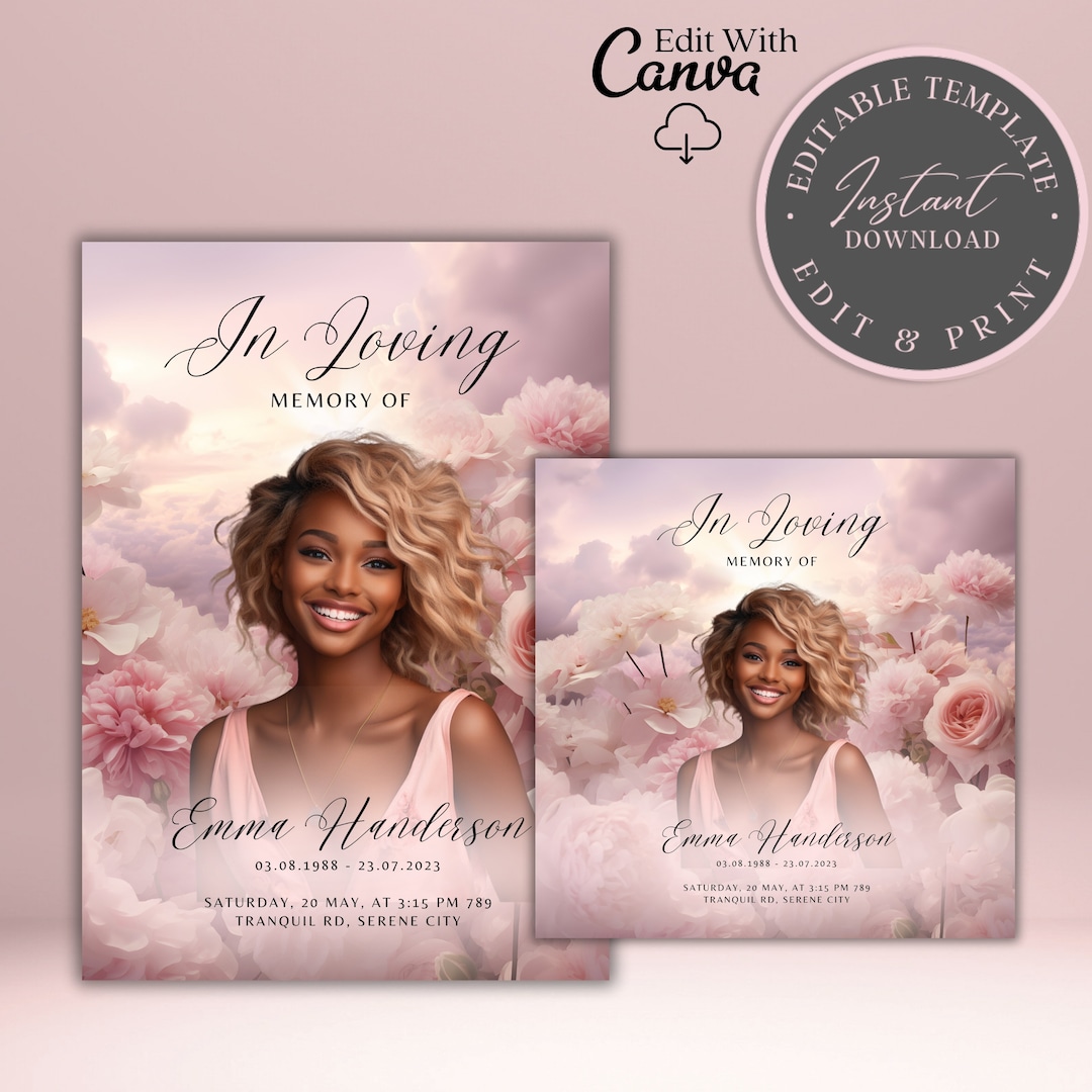 In Loving Memory Funeral Floral Background PNG, Memorial Background ...