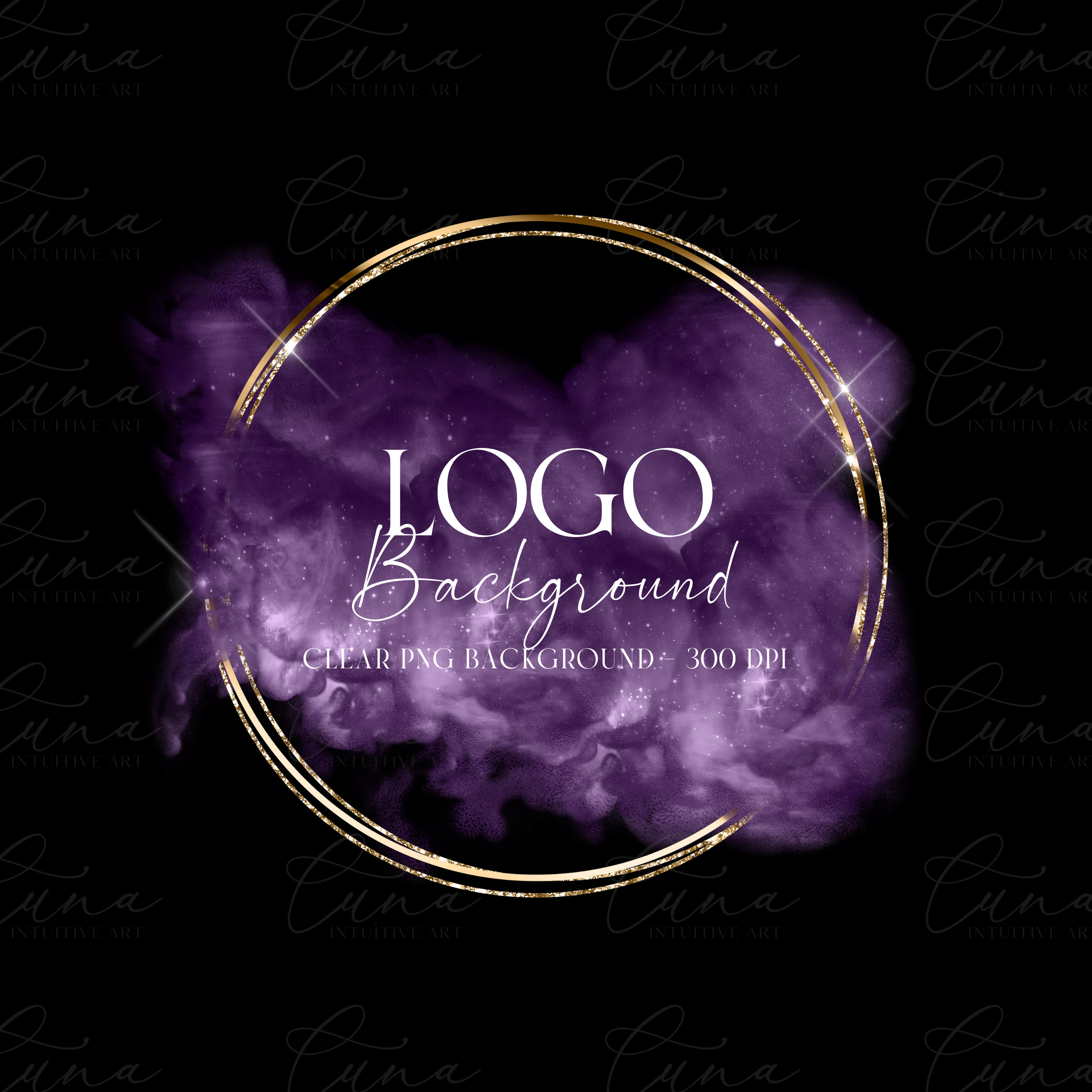 Plum Velvet Smoke Effect Logo Background - Instant Download, Luxury ...