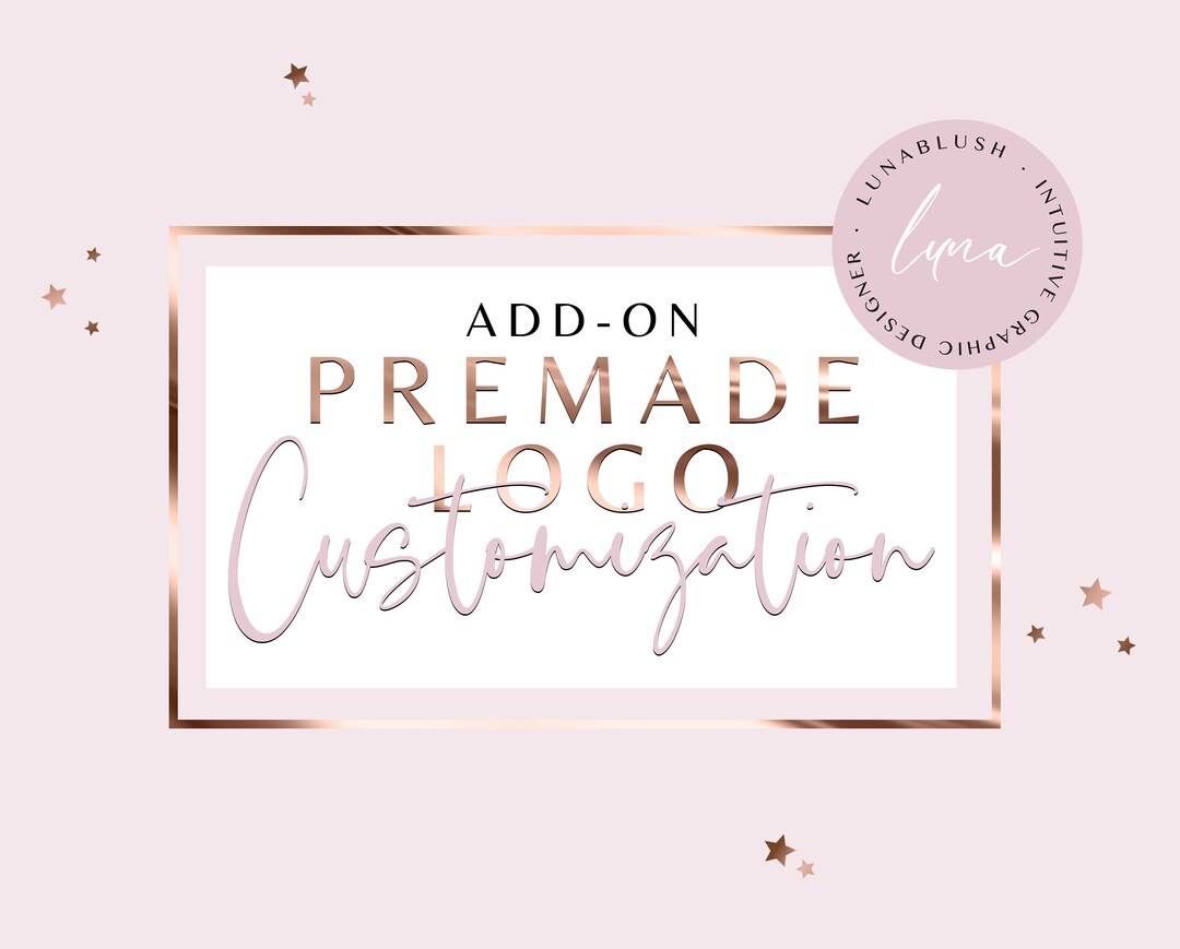 Add on : Premade Logo Customization Service - Etsy