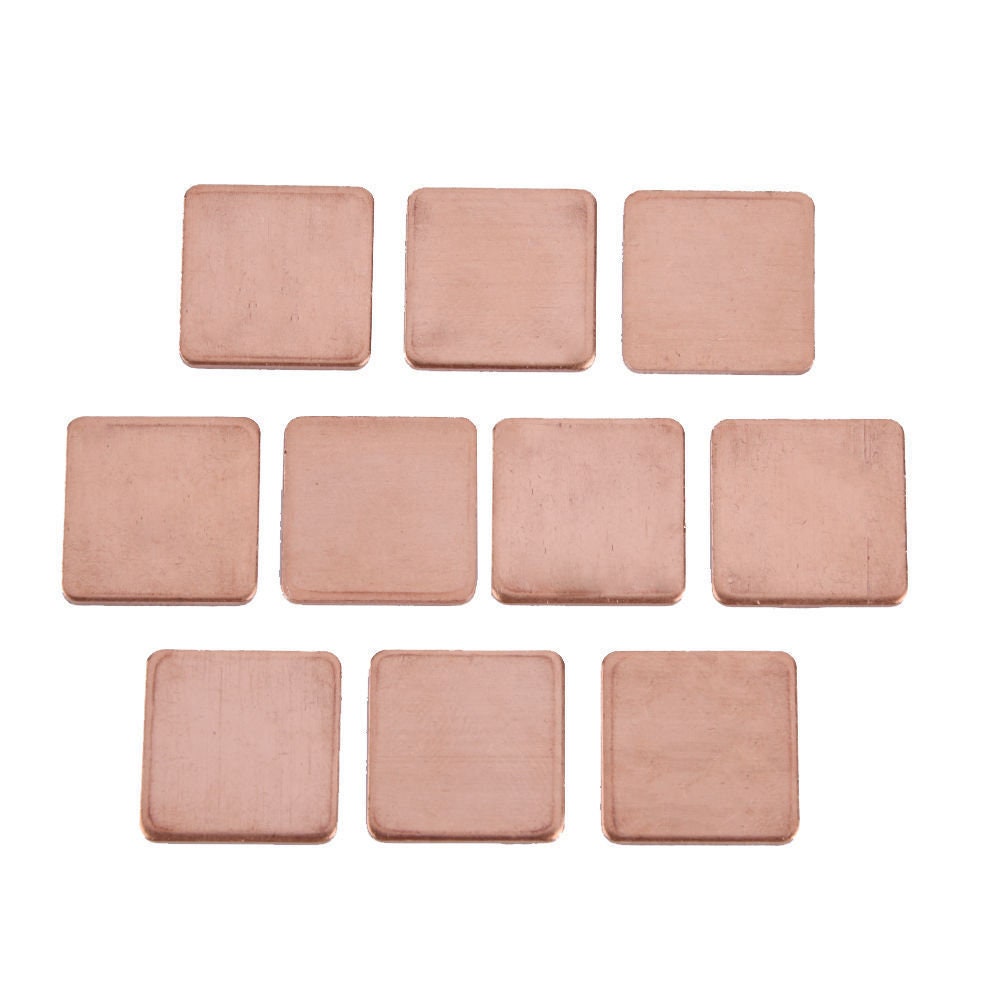 10 Square Copper Blanks 20x20x1mm for Jewellery Making, Enamelling ...