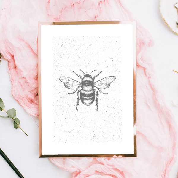Bee Print - Etsy UK